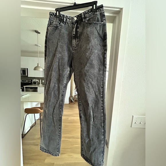 WeWoreWhat | Jeans | Weworewhat High Rise Relaxed Straight Leg In Black ...